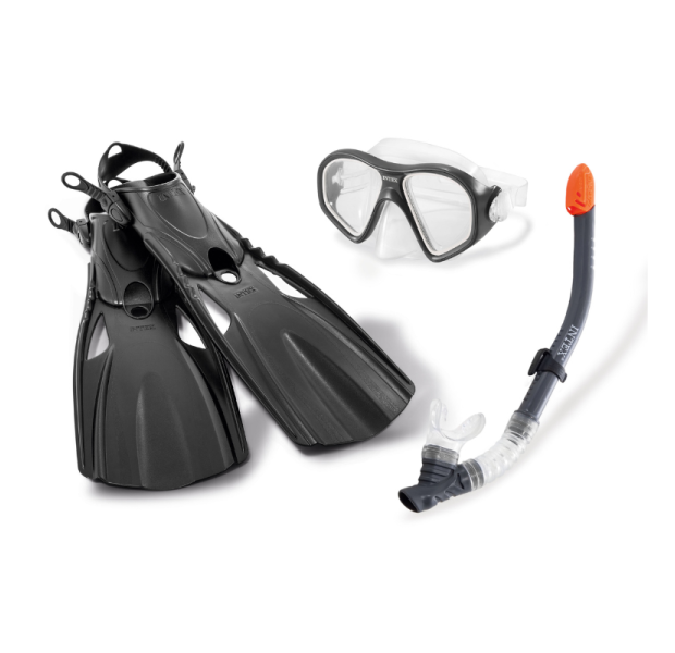 Intex Mask Snorkel and Fin Set Reef Rider Set 55657 | Idyllic Outdoors