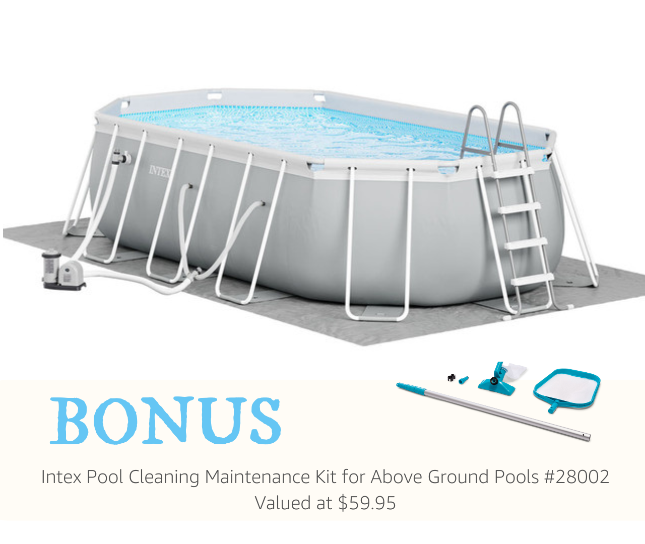 Intex PRISM Premium 16' Metal Frame Pool Outdoor Above Ground 503cm x 274cm x 122cm - Idyllic ...