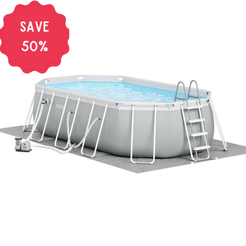 Intex PRISM Premium 16' Metal Frame Pool Outdoor Above Ground 503cm x ...