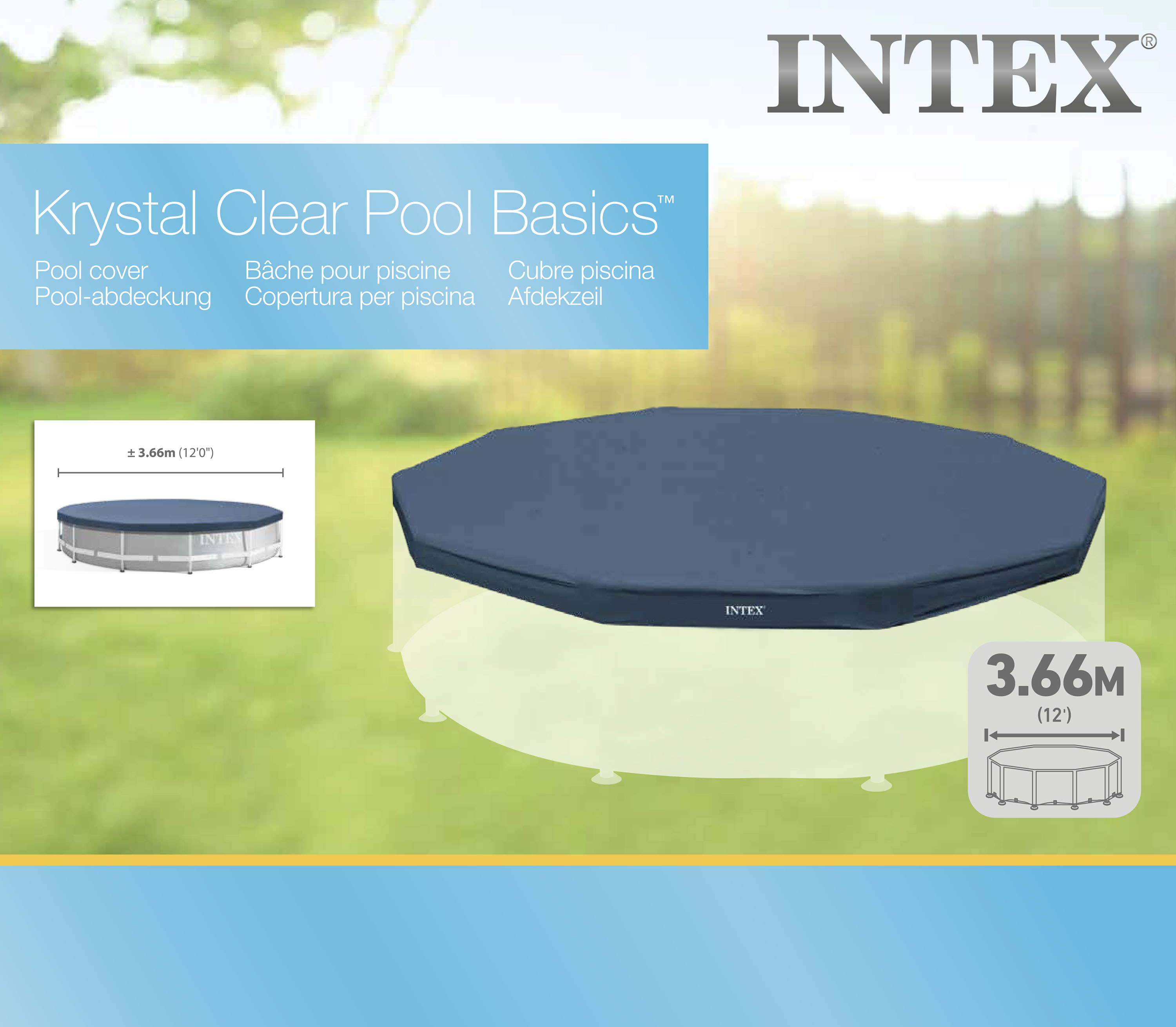 Intex Frame Pool Cover 366cm 28031 | Idyllic Outdoors