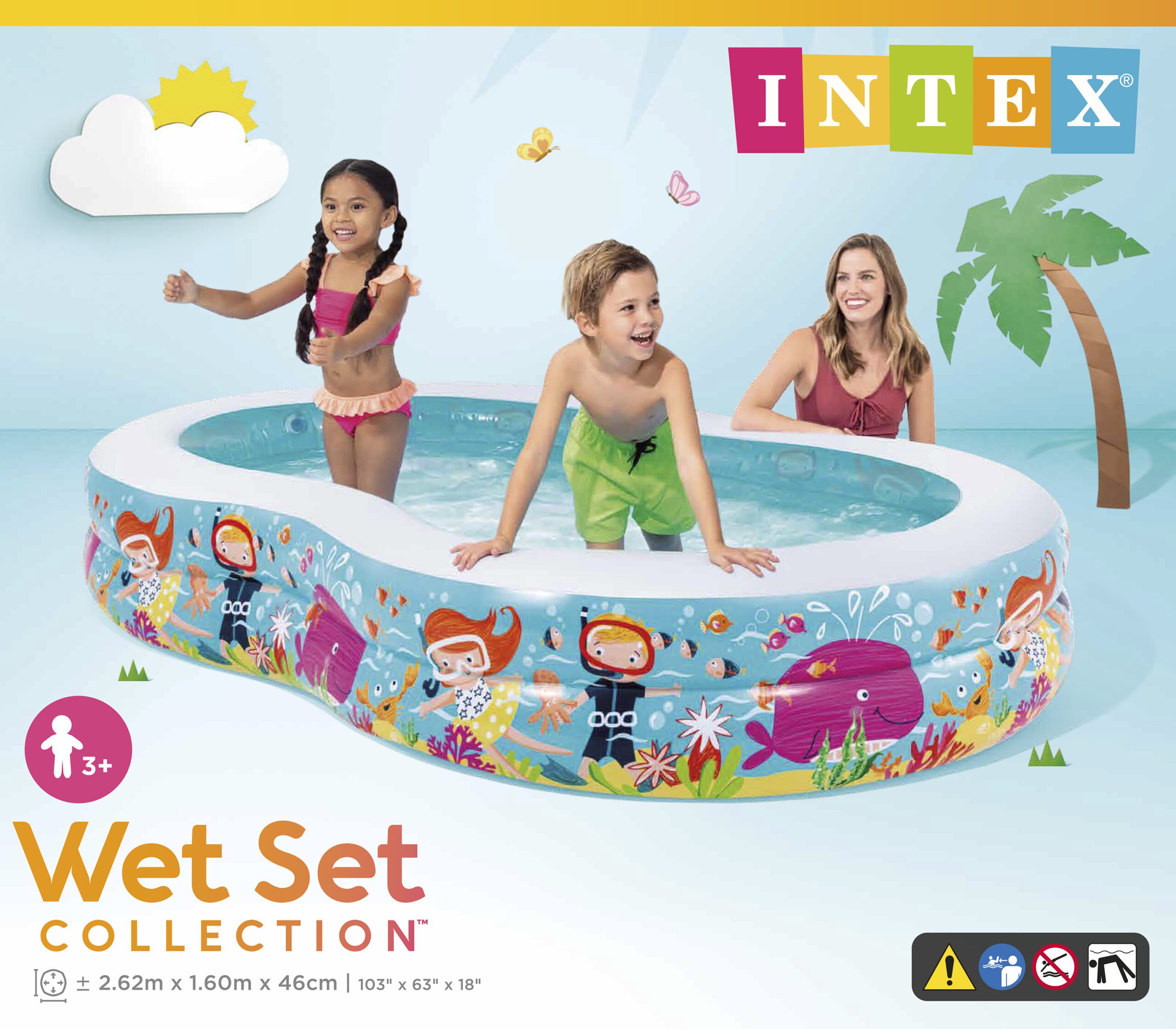 Intex Swim Centre Seashore Pool Snorkel Fun 2.6m x 1.6m 56490 | Idyllic ...