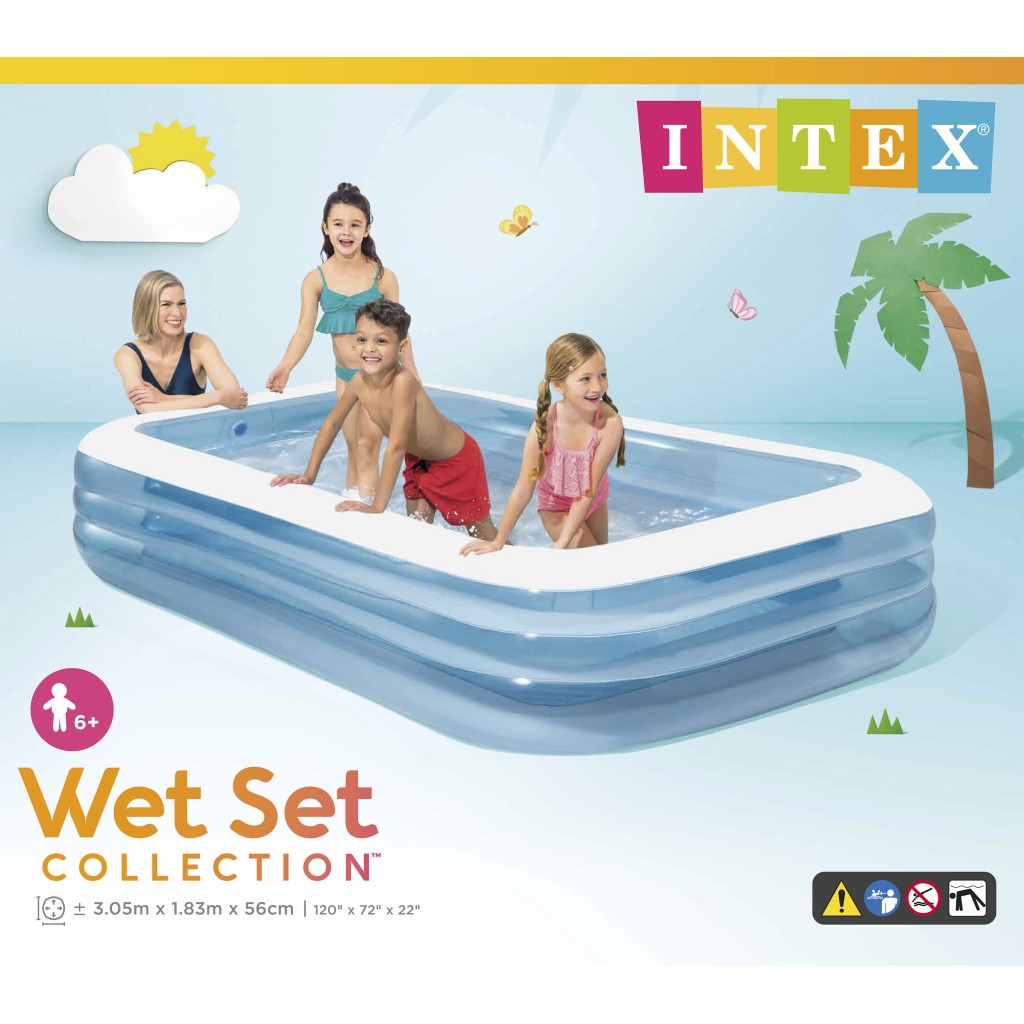 Intex Swim Center Family Inflatable Pool 58484 | Idyllic Outdoors