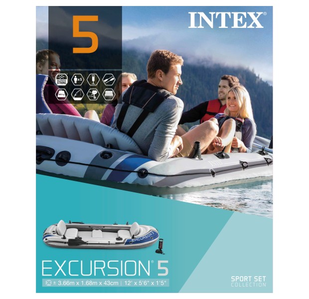 Intex Excursion 5 Boat Set 68325 | Idyllic Outdoors