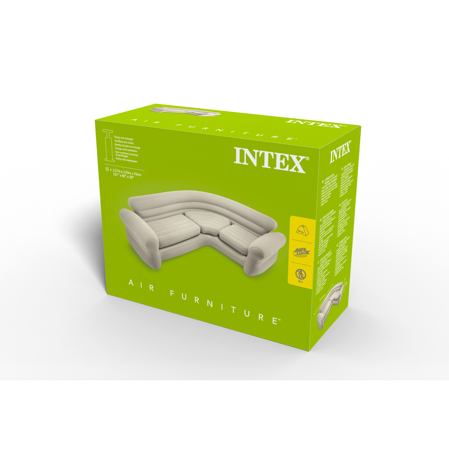 Intex Corner Sofa L-Shaped Inflatable Couch 68575 | Idyllic Outdoors