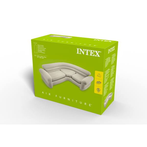 Intex Corner Sofa L-Shaped Inflatable Couch 68575 | Idyllic Outdoors