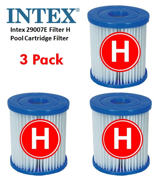 Intex 3 x Filter Cartridge replacement Size H INTEX FILTER PUMP 29007 ...
