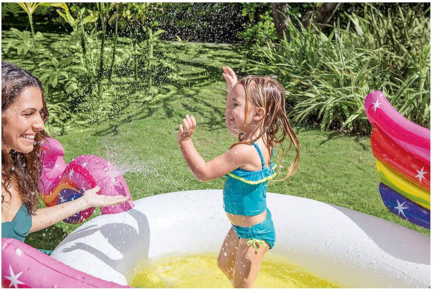 Intex Sun Shade Unicorn Inflatable Spray Pool 58435 | Idyllic Outdoors