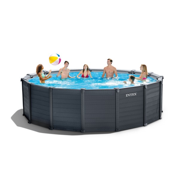Intex Intex Graphite Grey Panel Pool 4.78 x 1.24M 26384 - Idyllic Outdoors