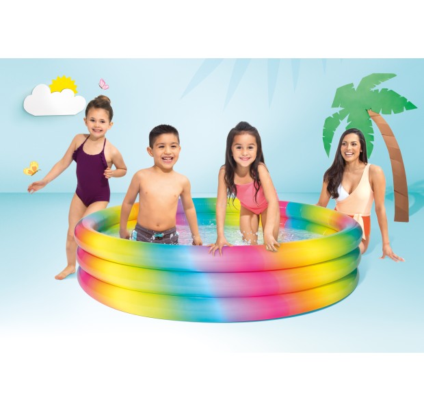 Intex RAINBOW OMBRE POOL 168cm 58449 | Idyllic Outdoors