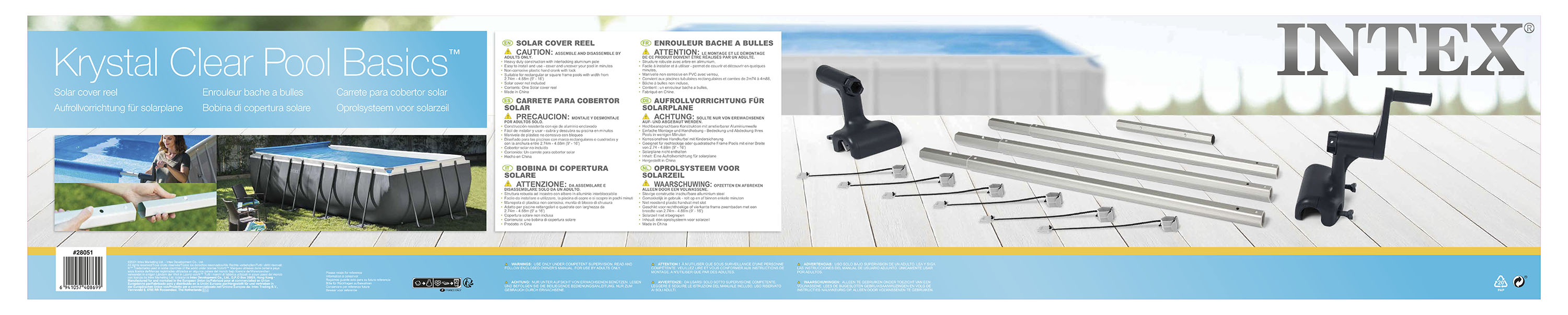 Intex Intex Solar Reel for 9ft-16ft Rectangle Frame Swimming Pool 28051 ...